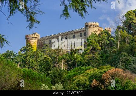 The Orsini Odescalchi Castle on Bracciano Lake, built in the 15th ...