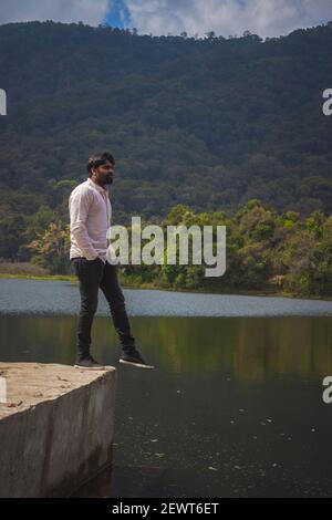 Kookal, India - ‎21st ‎February‎ ‎2021: Asian Man Standing Near Close ...