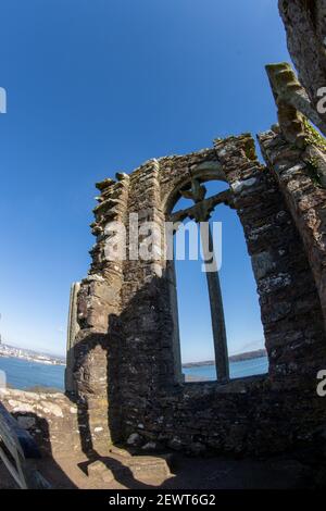 Folly at Mount Edgecombe, Cornwall Stock Photo - Alamy