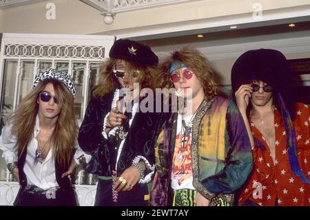 Derek Frigo, Vik Fox, Donnie Vie and Chip Z'nuff from Enuff Z'Nuff at a ...