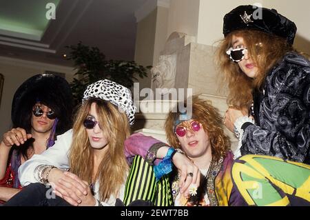 Derek Frigo, Vik Fox, Donnie Vie and Chip Z'nuff from Enuff Z'Nuff at a ...