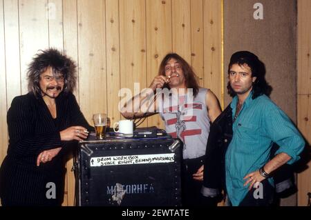 Phil 'Philthy Animal' Taylor, Michael 'Wurzel' Burston and Phil 'Wizzo ...