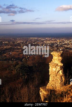 The Devils Chimney, a limestone rock formation that stands above a ...