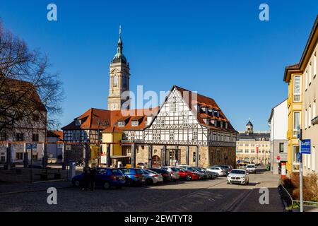 Historic houses of Eisenach in Thuringia Stock Photo - Alamy