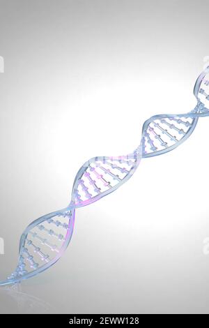 DNA string, chain of chromosome banner. Science technology, background ...