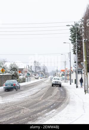 cars, snow, Killarney, Beast from the East, storm Emma, 2018, Killarney ...