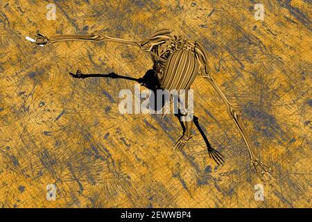 A 3D rendering of a celebrating skeleton with a marijuana cigarette in ...