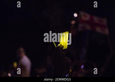 TBILISI, GEORGIA - Jun 27, 2020: Georgian protests in front of the ...