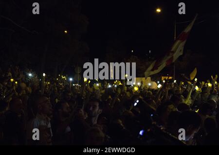 TBILISI, GEORGIA - Jun 27, 2020: Georgian protests in front of the ...