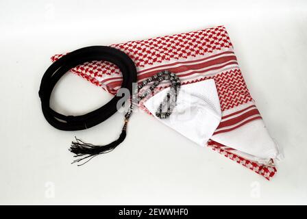 Arabic traditional clothing accessories called, Shemagh,Agal,White ...