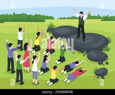 Religious sect abstract concept vector illustration Stock Vector Image ...