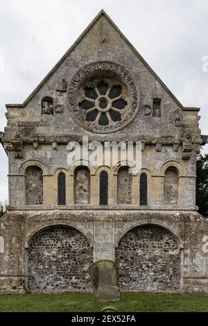 England, Barfrestone. St Nicholas 12th century Norman church. South ...