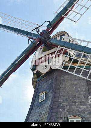 Detail windmill at Dutch wadden island Terschelling village Formerum ...