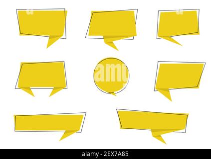 Yellow promo sticker set Stock Vector Image & Art - Alamy