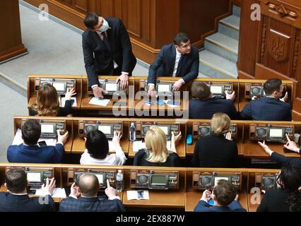 KYIV, UKRAINE - MARCH 04, 2021 - Chairman of the Verkhovna Rada of ...
