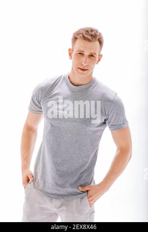 in full growth. a handsome young business man Stock Photo - Alamy