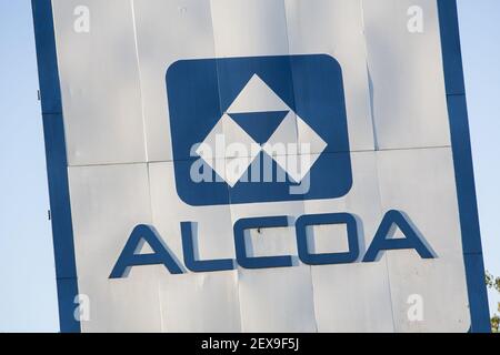 A logo sign outside of the Alcoa Warrick Operations facility in ...