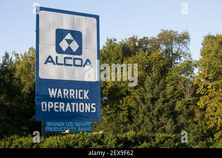 A logo sign outside of the Alcoa Warrick Operations facility in ...
