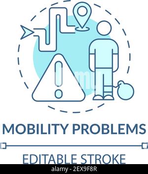 Mobility problems concept icon Stock Vector Image & Art - Alamy