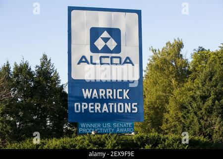 A logo sign outside of the Alcoa Warrick Operations facility in ...