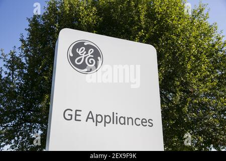 A logo sign outside of the General Electric (GE) Appliance Park ...