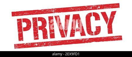 PRIVACY text on red grungy vintage rubber stamp Stock Photo - Alamy