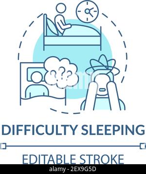 Difficulty sleeping concept icon Stock Vector Image & Art - Alamy
