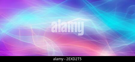 Twisted wireframe shapes in vibrant colours glowing and swirling in an ...