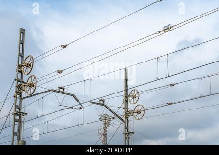 Network Rail cable laying train Stock Photo - Alamy
