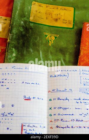Vintage workbooks, France Stock Photo - Alamy