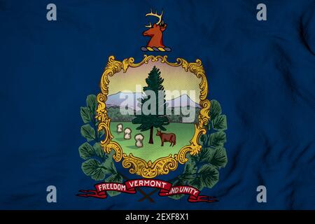 3d rendering of a Vermont State flag waving Stock Photo - Alamy