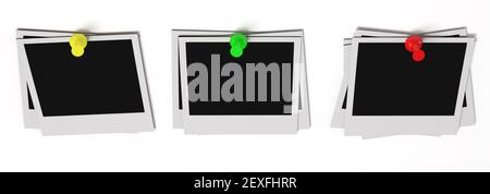 Isolated Photo Frames With Push Pins Stock Photo - Alamy