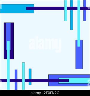 Light BLUE vector layout with flat lines. Modern geometrical abstract ...