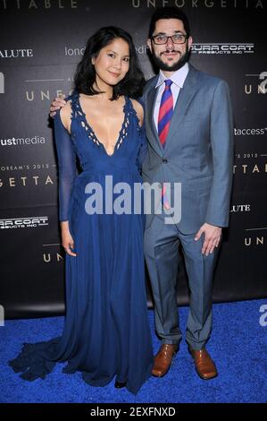 (L-R) Lynn Chen and Abe Forman-Greenwald arrives at Audrey & KoreAm's ...