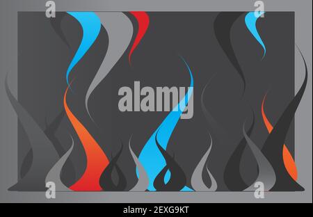 Digital painting of an abstract fire flames background or texture Stock ...