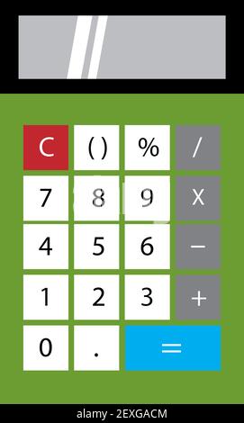 Calculator Icon, Vector Illustration, Finance Glyph Stock Photo - Alamy