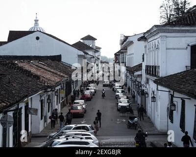 typical colonial buildings in Popayan, Colombia, South America Stock ...