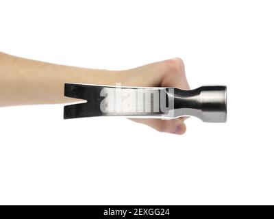 top view shot of a hand with hammer Stock Photo - Alamy