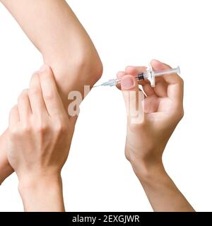 Hand intra articular injection Stock Photo - Alamy