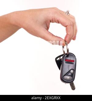 Woman dangling keys Stock Photo - Alamy