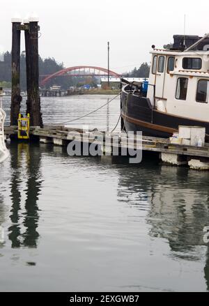 WASHINGTON - Bridge over the Swinomish Channel and the town of La ...
