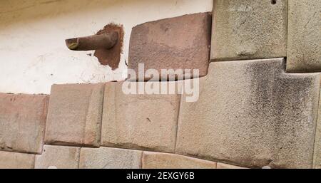Megalithic stone walls, craftmenship in ancient city of cusco Stock ...