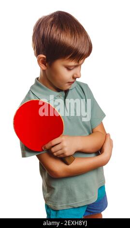 Athlete boy upset lost setback table tennis ping pong emotions Stock ...