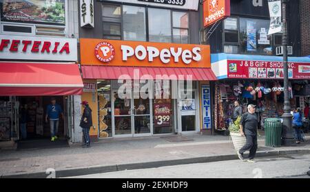 Popeyes fast food restaurant in the Al Kout Mall in Kuwait Stock Photo ...