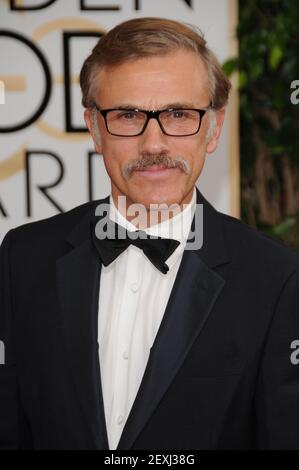 Actor Christoph Walz arrives at the 71st Annual Golden Globe Awards ...