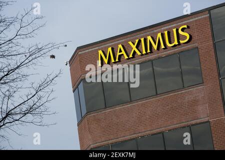 The headquarters of federal contractor Maximus on February 2, 2014 in ...