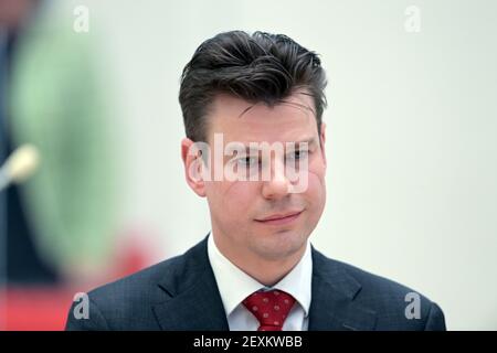 Potsdam, Germany. 04th Mar, 2021. The lawyer Alexander Richter is sworn ...