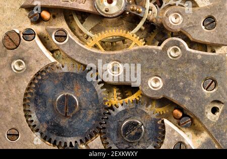 Vintage Rusted Watch Pocketwatch Time Piece Movement Gears Cogs Stock ...