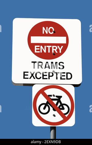 no entry for bikes Stock Photo - Alamy