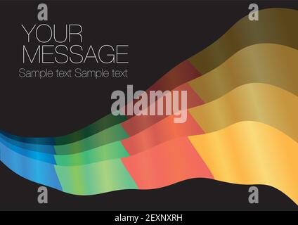 Colorful wave layout design with own area for own text. Vector ...